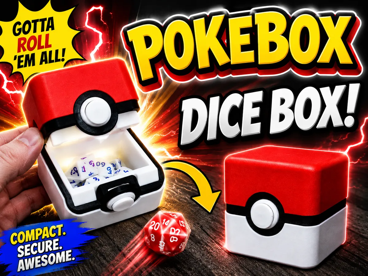 PokeBox Dice Box - Free 3D Print Model - MakerWorld