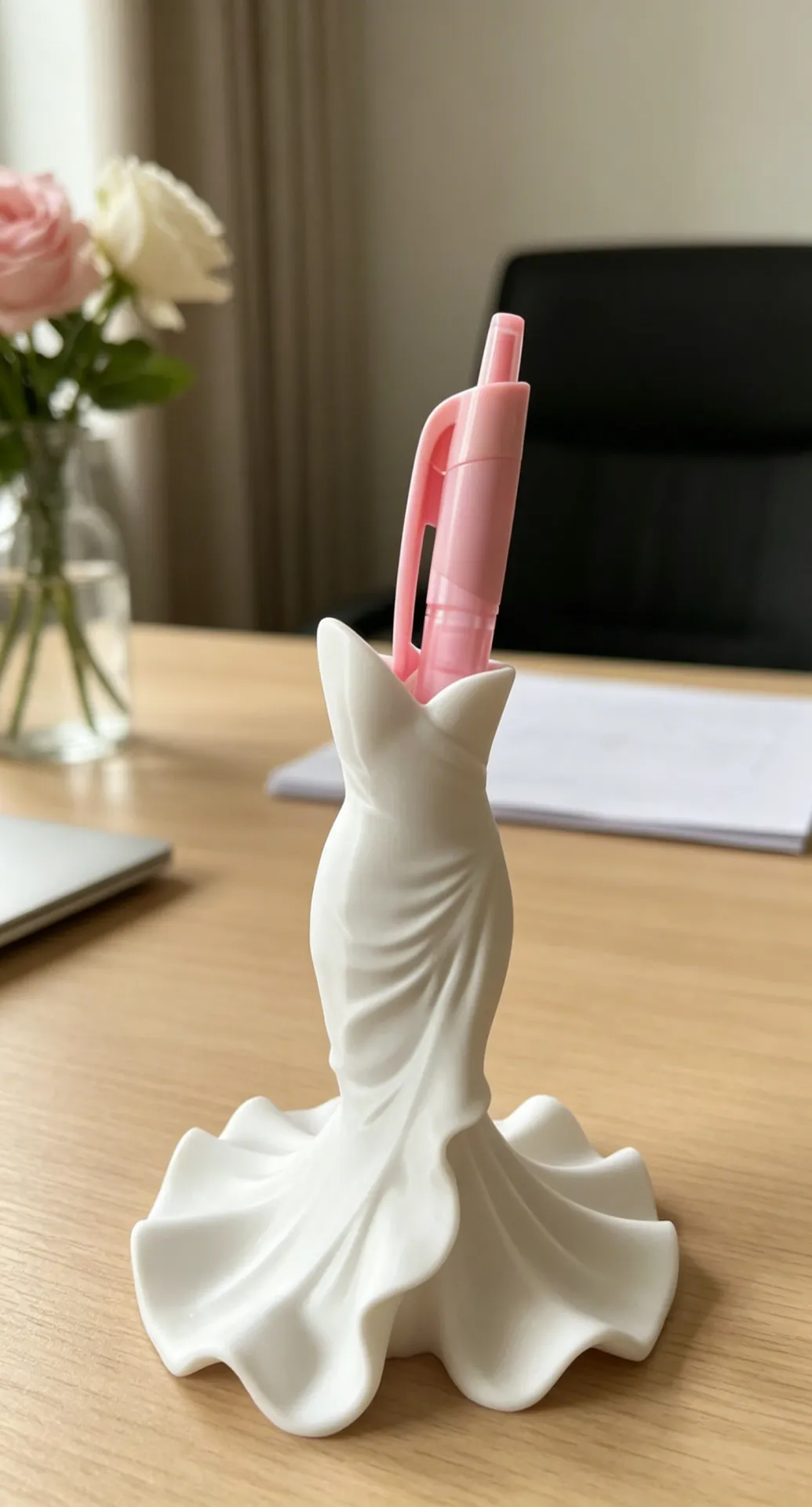 Bandeau Mermaid Wedding Dress Vase, minimal support - Free 3D Print ...