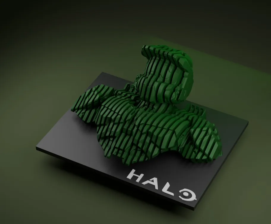 HALO "Master Chief" sliced effects - Free 3D Print Model - MakerWorld