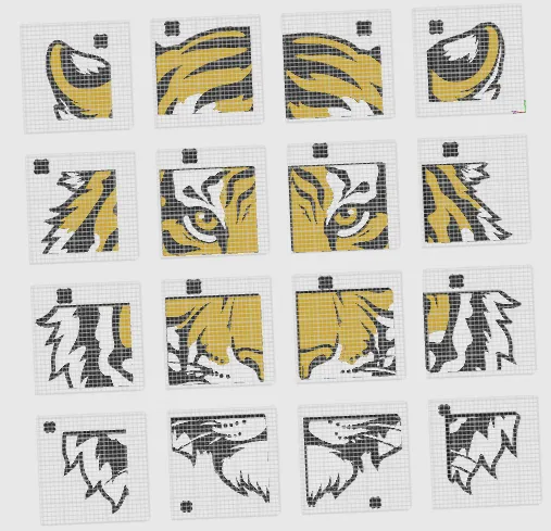 (Remixed) Bengal Tiger Vector Art - Free 3D Print Model - MakerWorld