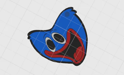 Huggy Wuggy Keychain (Poppy Playtime) - Free 3D Print Model - MakerWorld