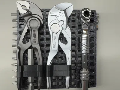 Knipex XS+Ledlenser+711L TG MOD-GRID 12X12 holder - Free 3D Print Model ...