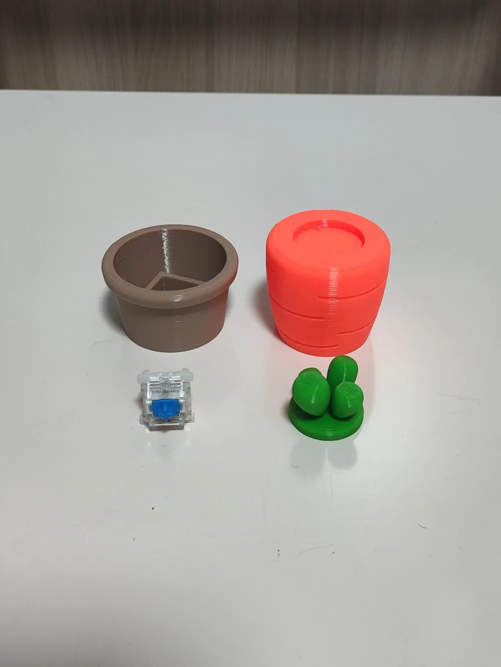 Carrot Potted Plant Clicker Cute Fidget Toy - Free 3D Print Model ...
