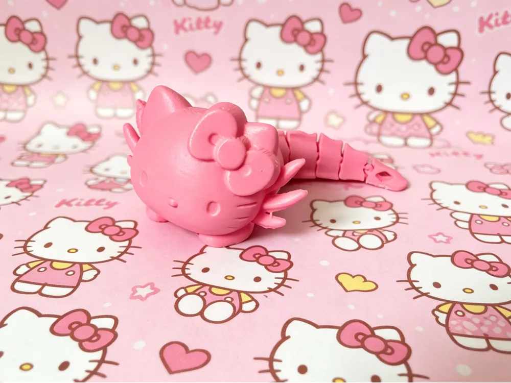 Hello Kitty Flexi Toy Charm - Free 3D Print Model - MakerWorld