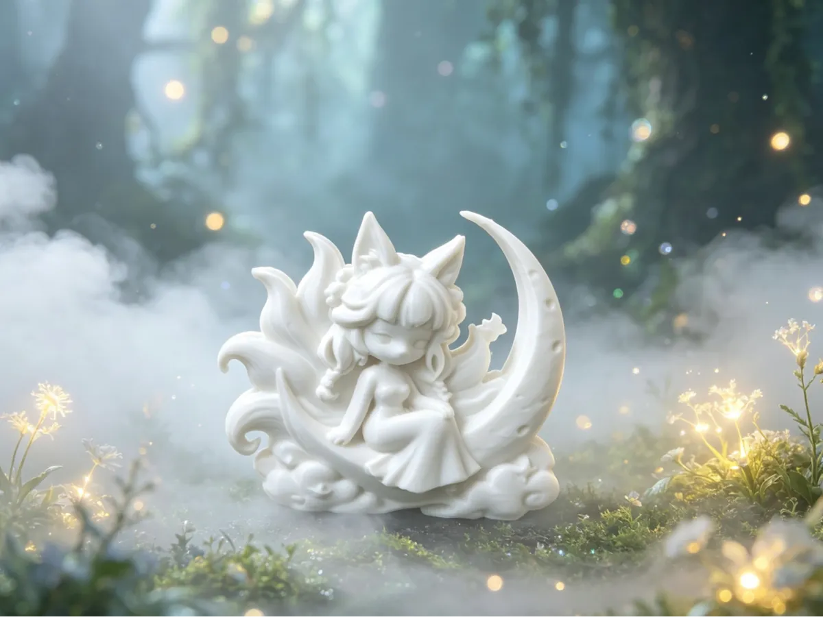 Most ethereal Nine-Tailed Fox Fairy, good romance charm - Free 3D Print ...