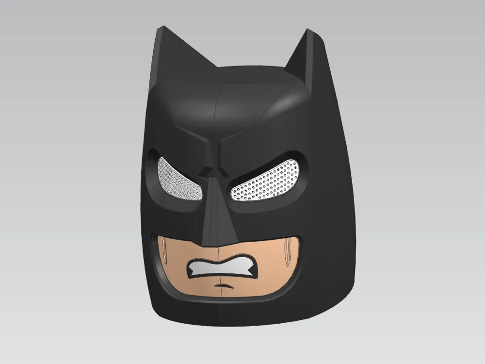 Batman Chibi Helmet (Wearable) - Free 3D Print Model - MakerWorld