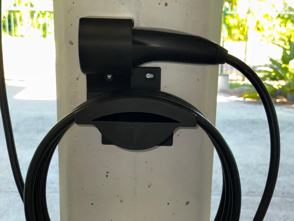 Cable Hanger type 2 Tesla with connector parallel - Free 3D Print Model ...