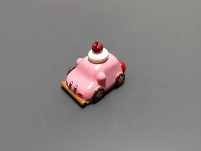 Kirby Mini Car - Cute Figurine - Free 3D Print Model - MakerWorld