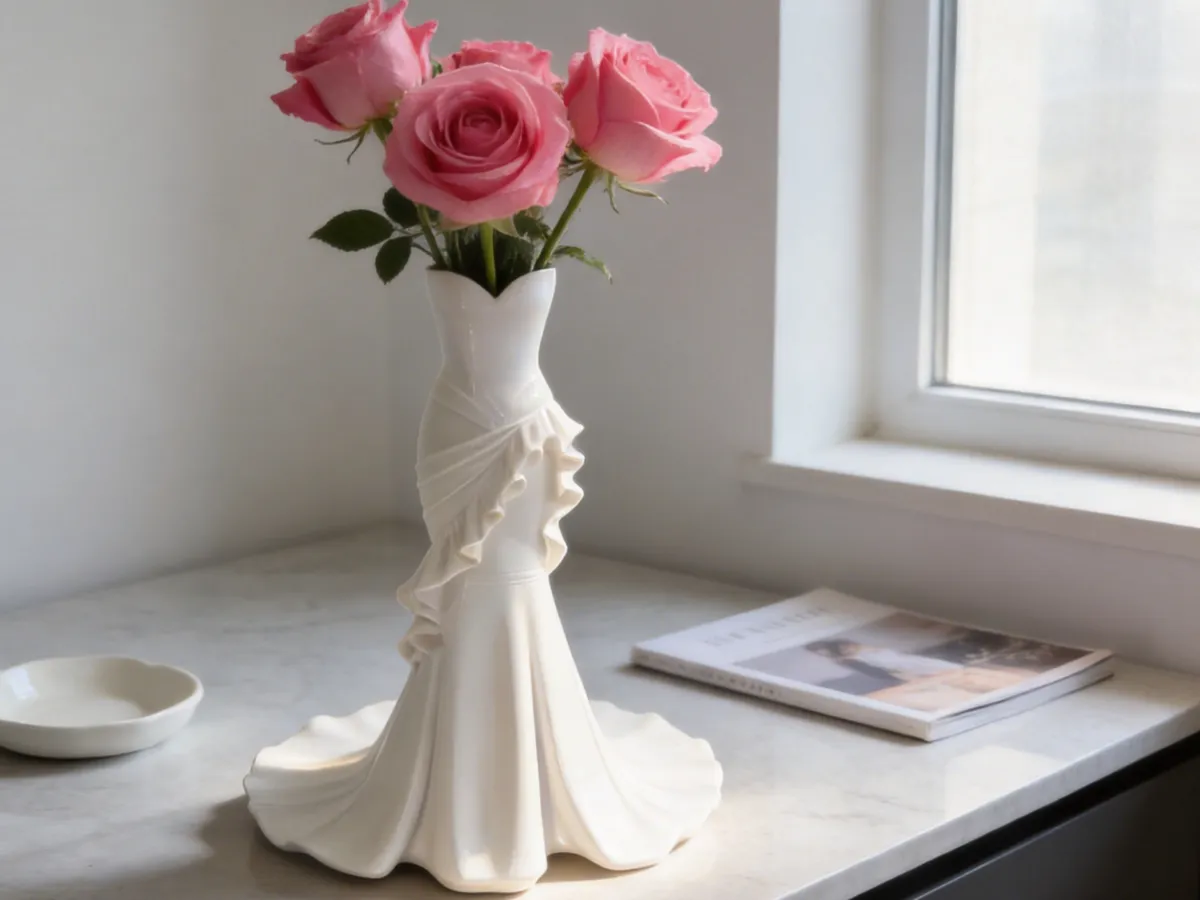 Strapless Mermaid Wedding Dress Vase, Lacy Version, no supports - Free ...