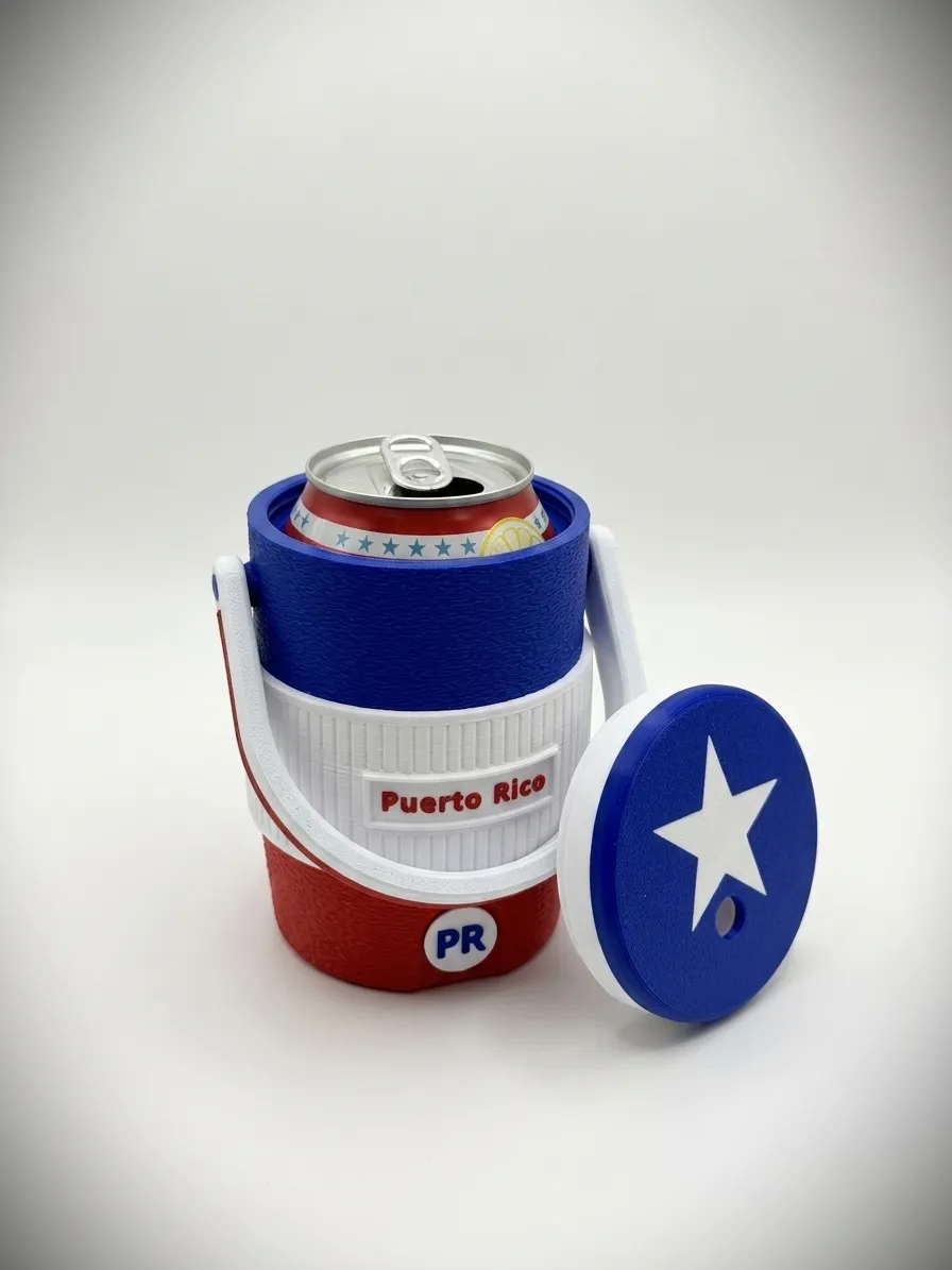 The Boricua Cooler: 12oz Retro Can Koozie - Free 3D Print Model ...