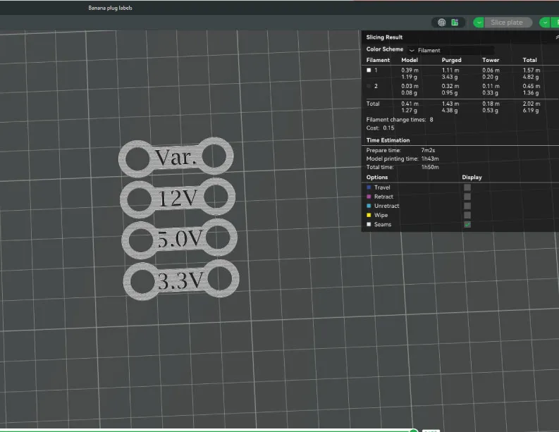 Voltage labels - Free 3D Print Model - MakerWorld