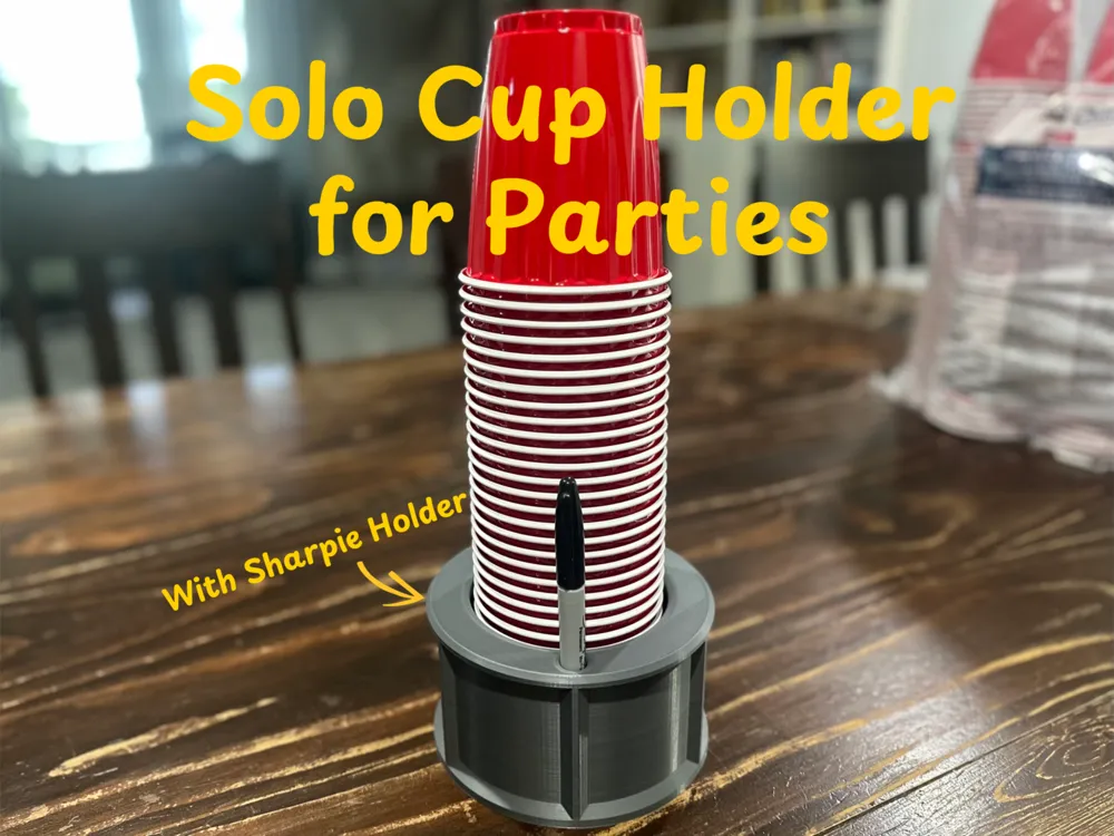 Ultimate High Capacity Solo Cup Holder for Parties - Free 3D Print ...