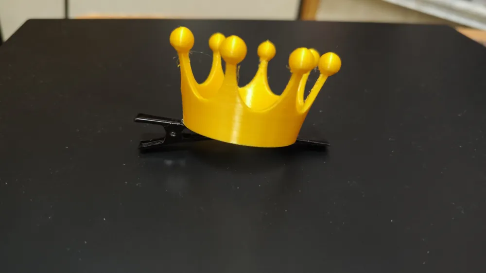 Hair Clip - Princess Crown - Free 3D Print Model - MakerWorld