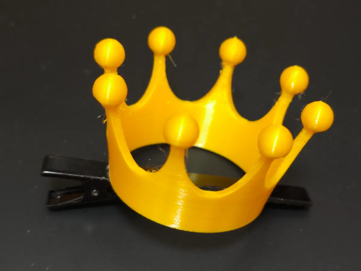 Hair Clip - Princess Crown - Free 3D Print Model - MakerWorld
