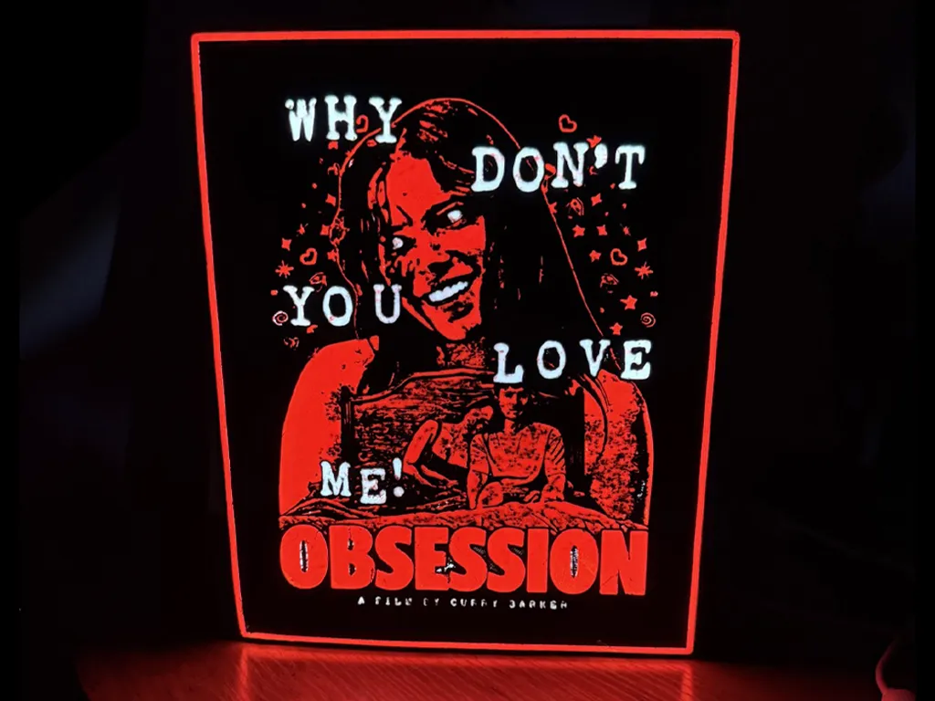 Obsession Movie Light Box 184mm x 230mm - Free 3D Print Model - MakerWorld
