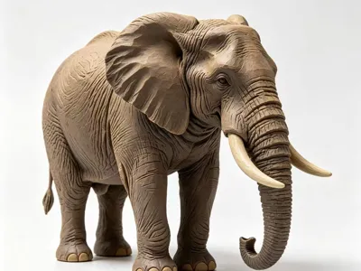 Realistic Elephant Model Ornament - Free 3D Print Model - MakerWorld