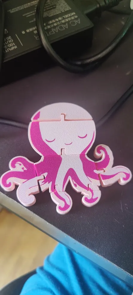 Articulated Cute Octopus Keychain (Print-in-Place) - Free 3D Print ...
