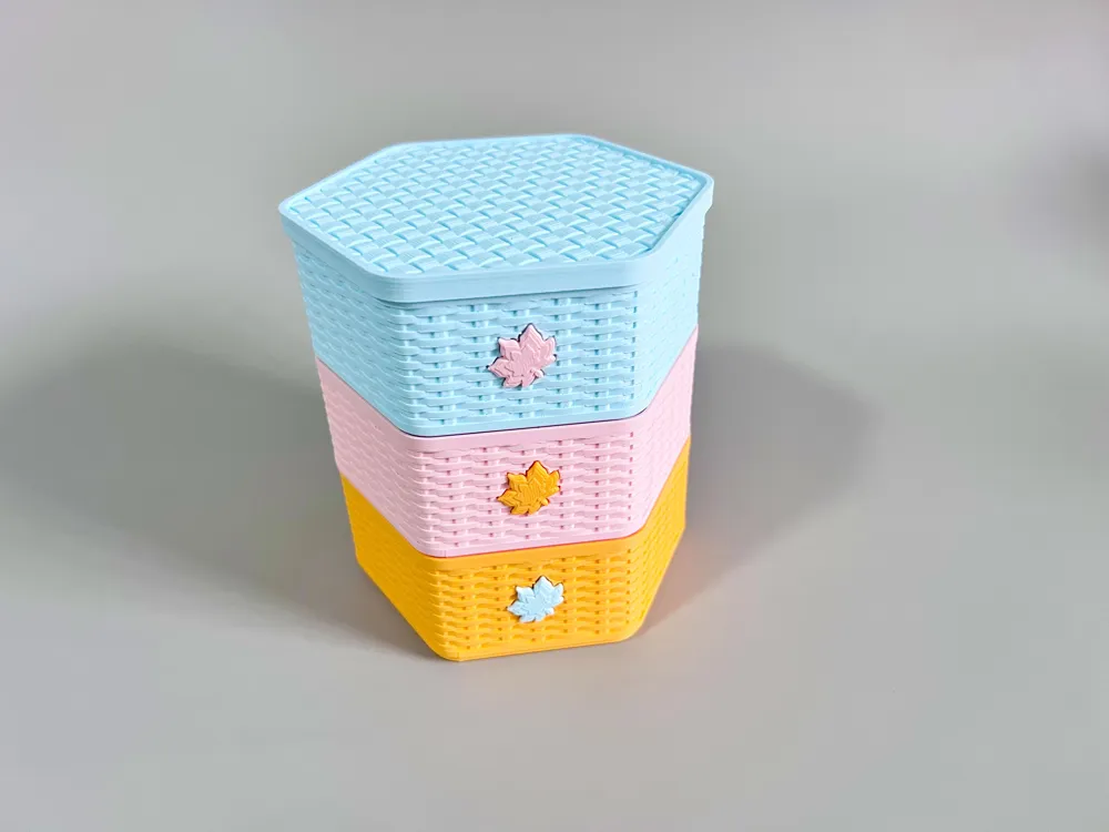 [Bamboo Charm Geometry] Hexagonal Bamboo Weave Pattern Dried Fruit Box ...
