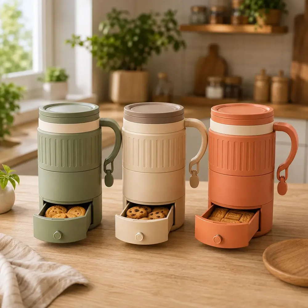 Smart Mug with Snack Drawer STL | Tea & Cookie Mug - Free 3D Print ...