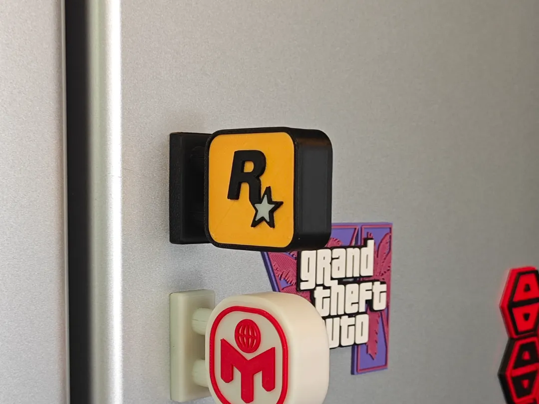 Rockstar Games logo R étoile boîte à lumière aimant de réfrigérateur ...