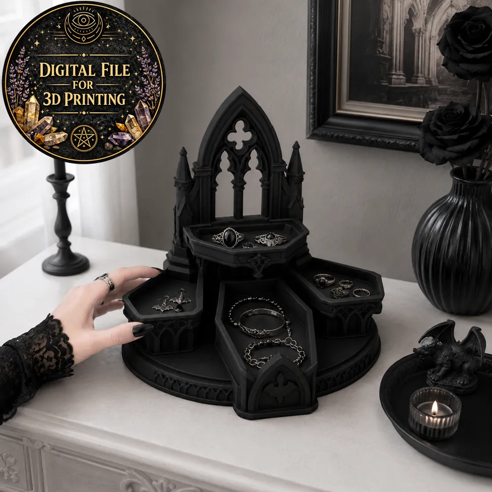 Gothic Cathedral Jewelry Coffin Organizer - Free 3D Print Model ...