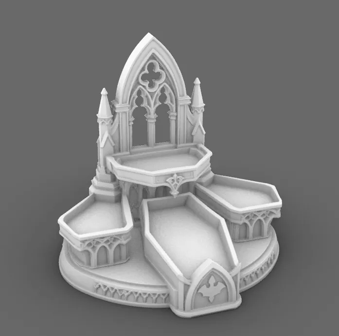 Gothic Cathedral Jewelry Coffin Organizer - Free 3D Print Model ...