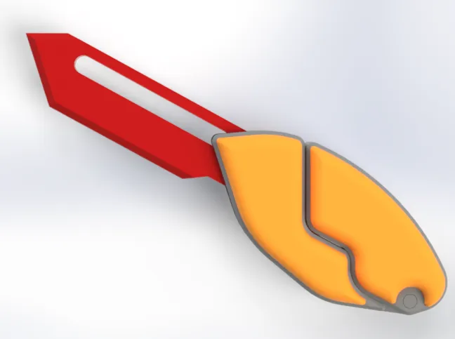 Folding Carrot Knife Handheld Fidget Toy Butterfly Unboxing Knife ...