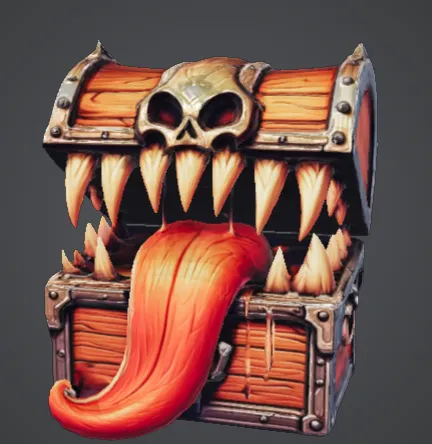 Mimic Trap Chest - Free 3D Print Model - MakerWorld