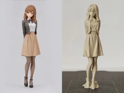 Anime girl figure - Free 3D Print Model - MakerWorld