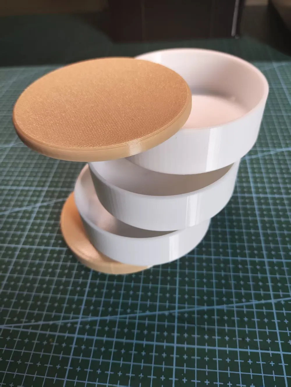 Round Three-Tier Rotating Storage Box - Free 3D Print Model - MakerWorld