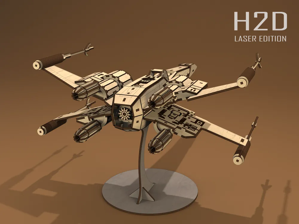 X-Wing T70 Laser Cut Model – Bambu Lab H2D by 21CNCStudio MakerWorld ...