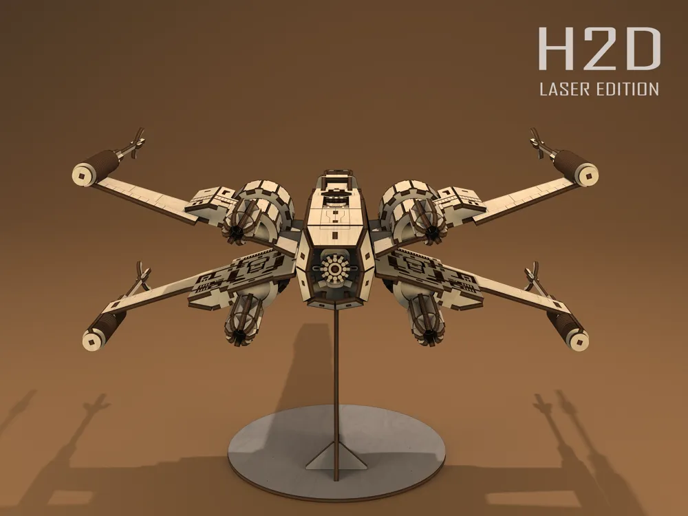 X-Wing T70 Laser Cut Model – Bambu Lab H2D - Free 3D Print Model ...