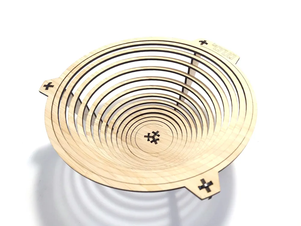 Lasercut Spiral Bowl by Rossero MakerWorld: Download Free 3D Models