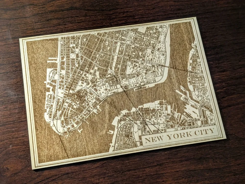 New York City Laser Cut Map - Free 3D Print Model - MakerWorld