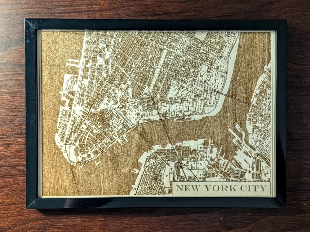 New York City Laser Cut Map - Free 3D Print Model - MakerWorld
