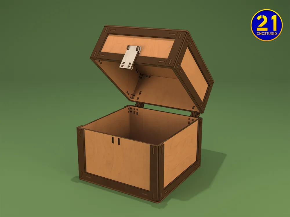 Minecraft Inspired Chest – Laser Cut Box - Free 3D Print Model - MakerWorld