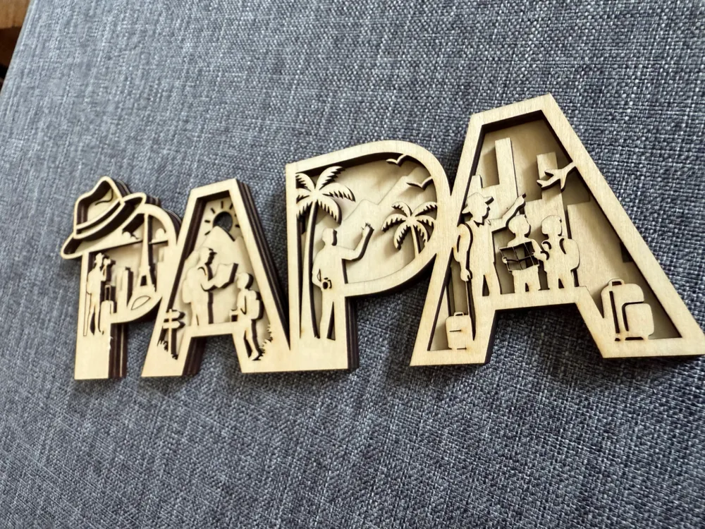 Papa 3D Sign by Just4Fun MakerWorld: Download Free 3D Models