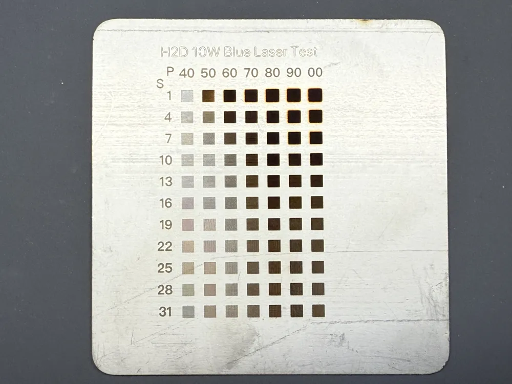 H2D 10W Blue Laser Engraving Test – For Stainless by Shuwn Hsu ...