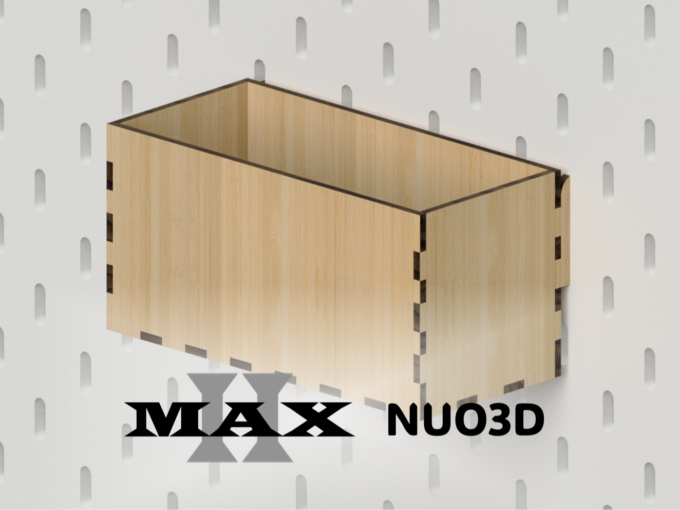 MAX2 Ultra Space-Saving Square Box | Compatible with IKEA Skadis | Two ...