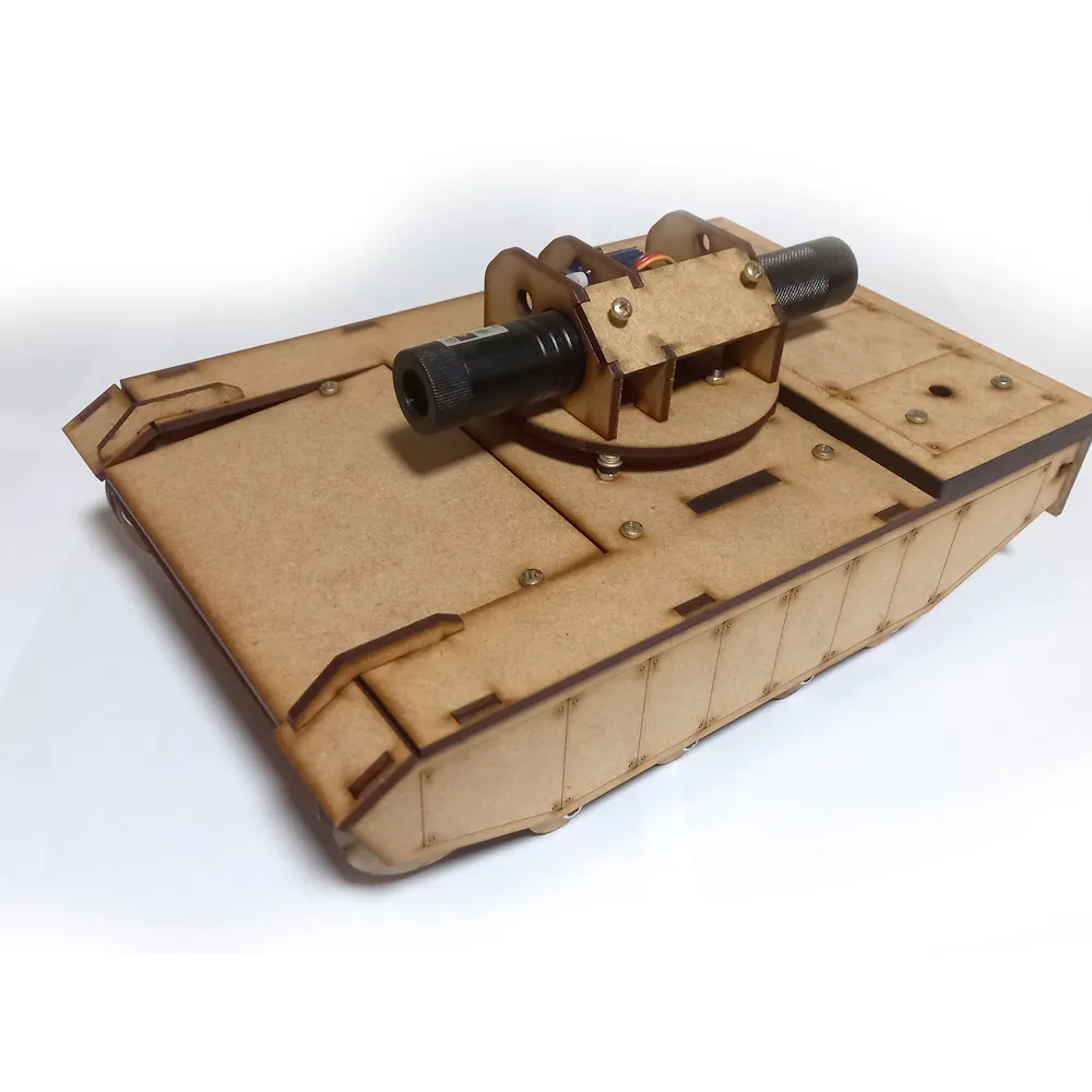 TANK WITH LASER CANNON in MDF FOR LASERCUT - Free 3D Print Model ...