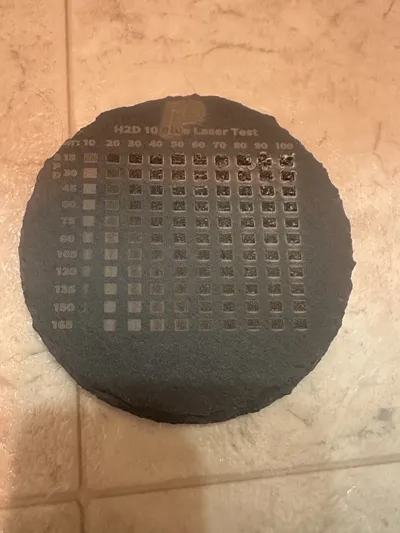 15-165mm/s H2D 10Wor40W Blue Laser Engraving Test - Free 3D Print Model ...