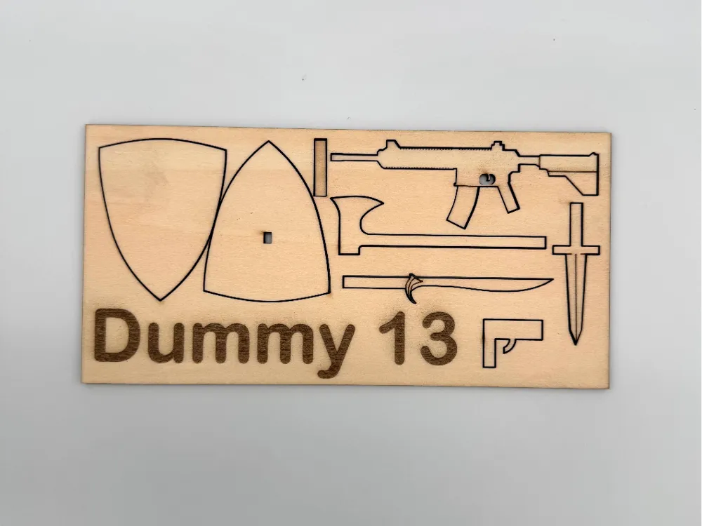 Dummy 13 Weapons kit card - laser cut by NR Workshop MakerWorld ...