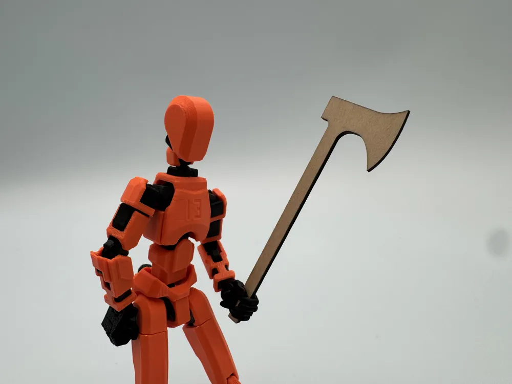 Dummy 13 Axe - laser-cut by NR WorkshopMakerWorld: Download Free 3D Models