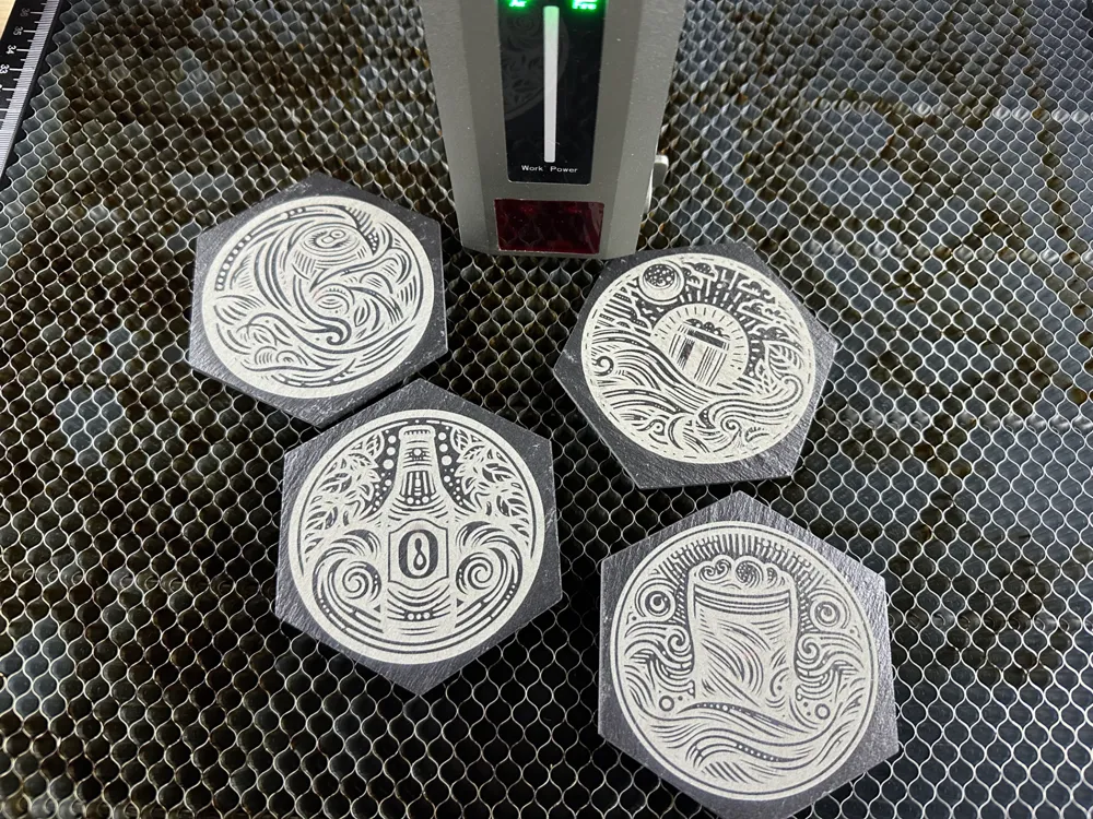 Slate Coasters Beer Design by hardwarepoint MakerWorld: Download Free ...