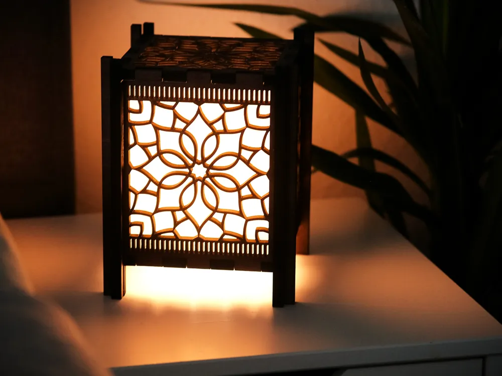 Wooden Cozy Lotus Shoji Lamp - Free 3D Print Model - MakerWorld
