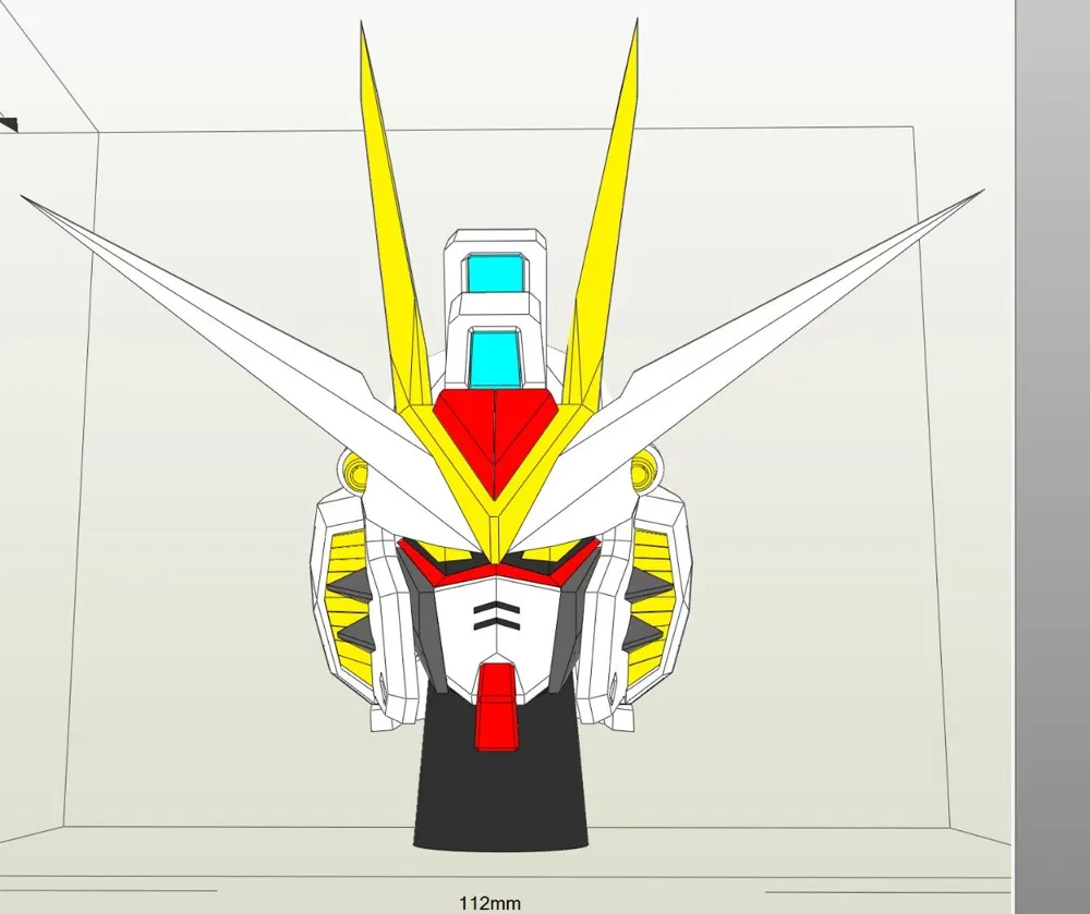 Extraordinary Strike Freedom Gundam Paper Model Head Sculpt by 2d模型小王子 ...