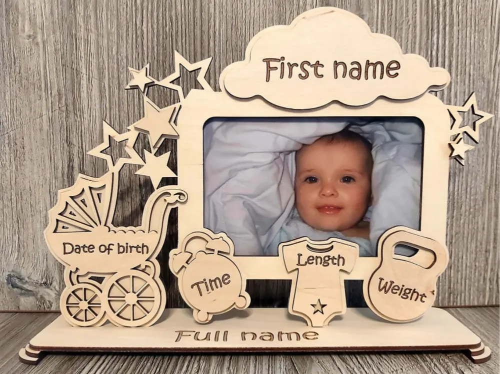 Baby Photo Frame by Nyko MakerWorld: Download Free 3D Models