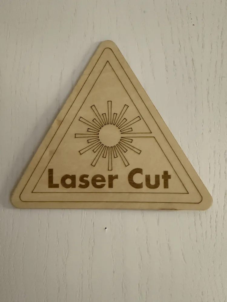 Caution Laser Shield (Laser Cut) by Dierk24 MakerWorld: Download Free 3D Models