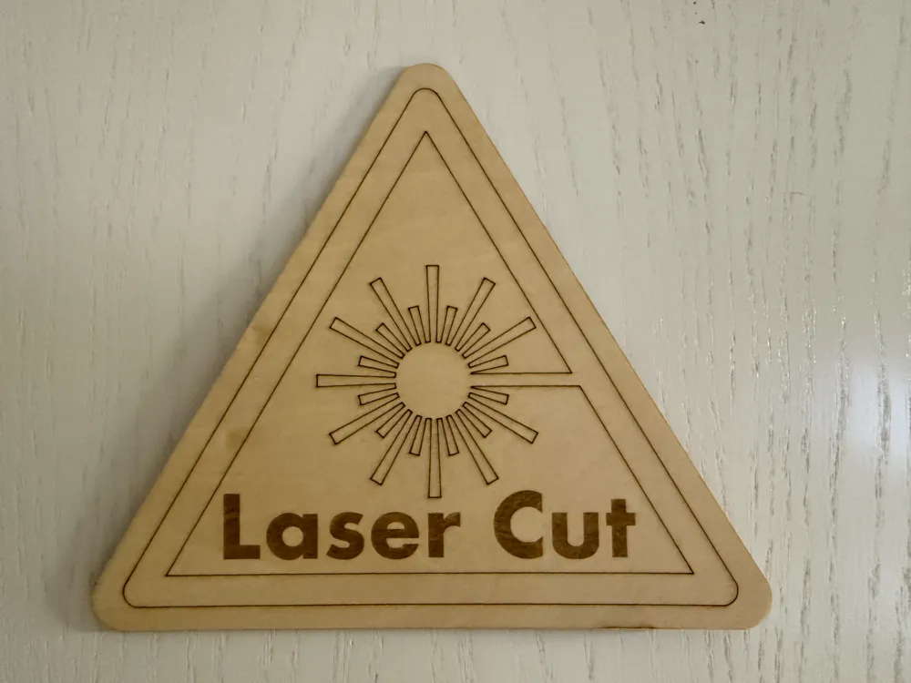 Caution Laser Shield (Laser Cut) by Dierk24 MakerWorld: Download Free ...