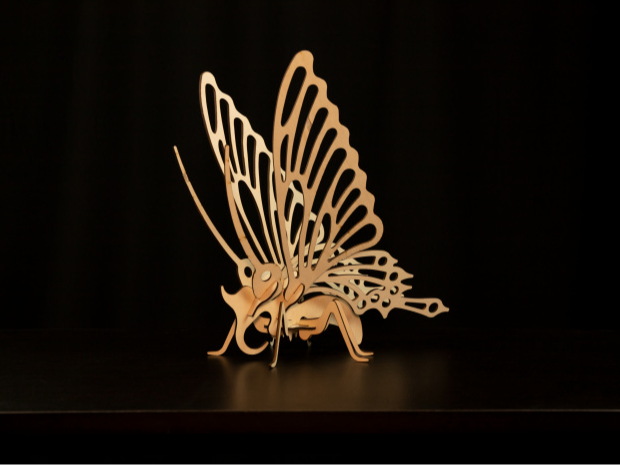 Laser-engraved Butterfly by 开着小炮艇 MakerWorld: Download Free 3D Models